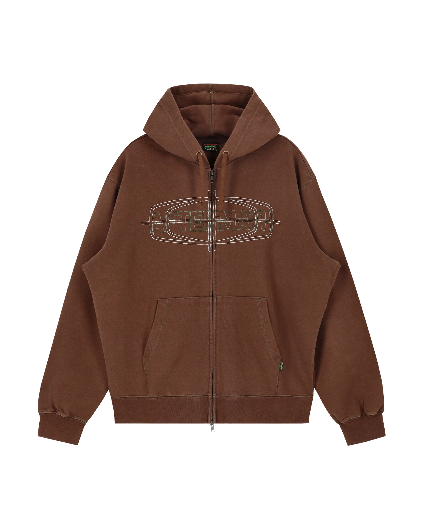 Aftermath Contrast Stitch Zip Up Hoodie