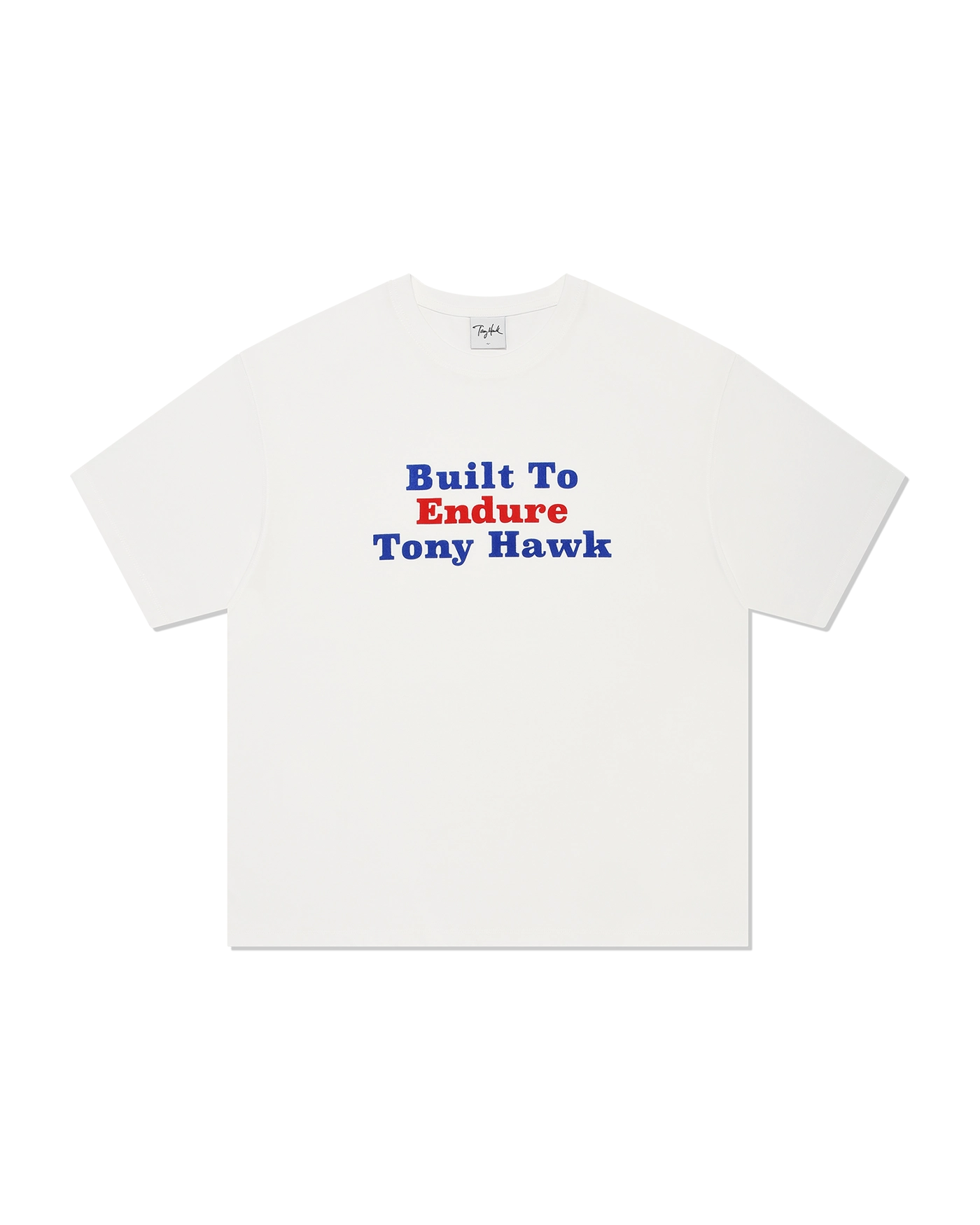 TONY HAWK FLOCKING LETTERING T-SHIRT