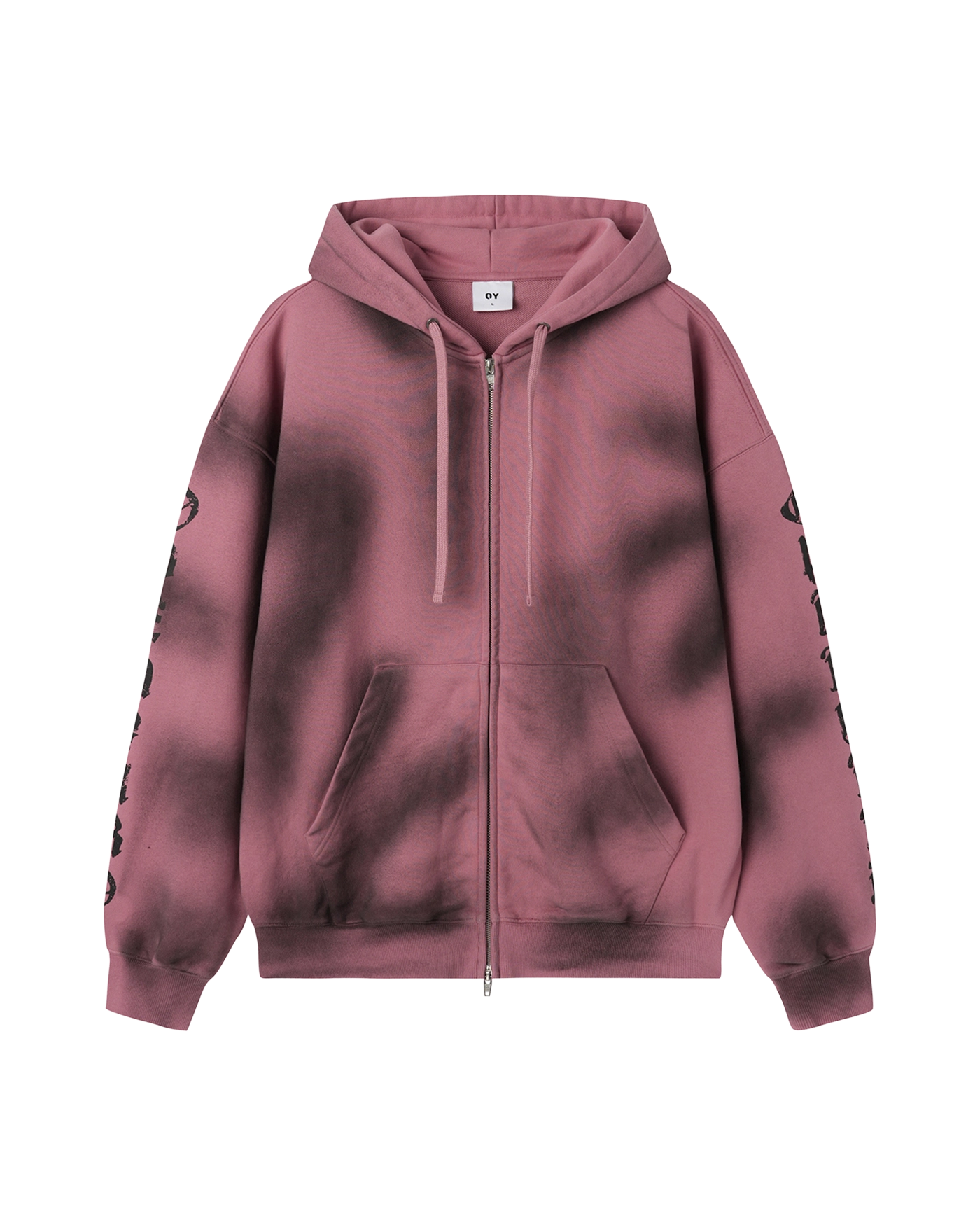 OY DIRTY SPRAY EFFECT HOODIE ZIP UP