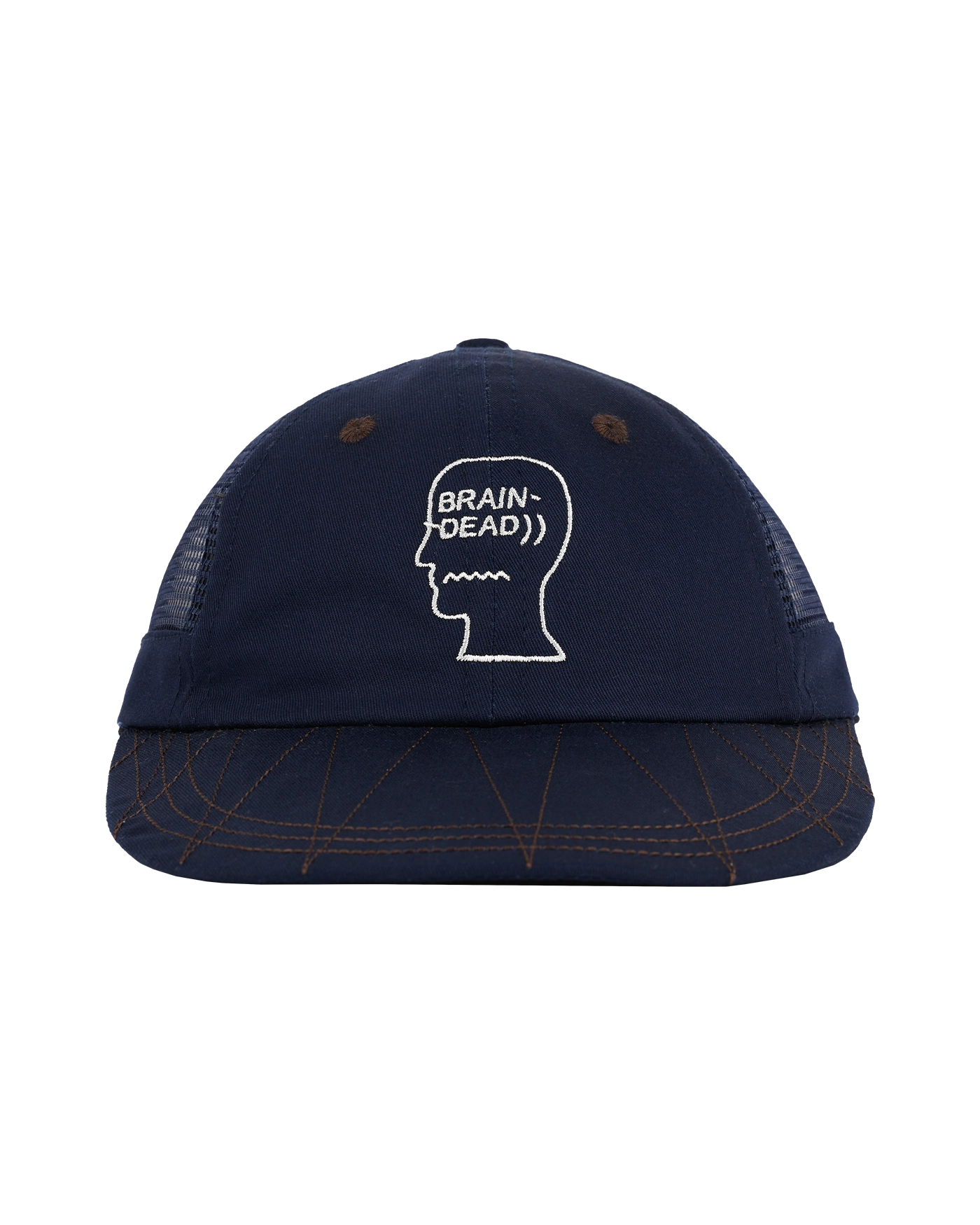 BRAIN DEAD Logohead Long Brim Mesh Panel Hat